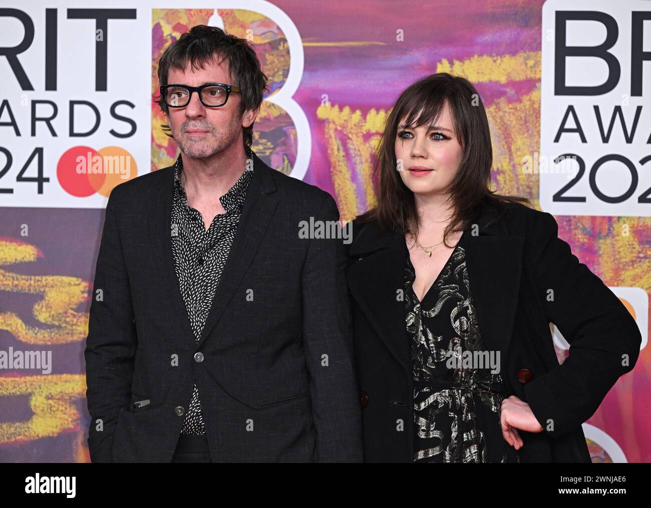 London, UK. March 2nd, 2024. EDITORIAL USE ONLY Graham Coxon and Rose ...