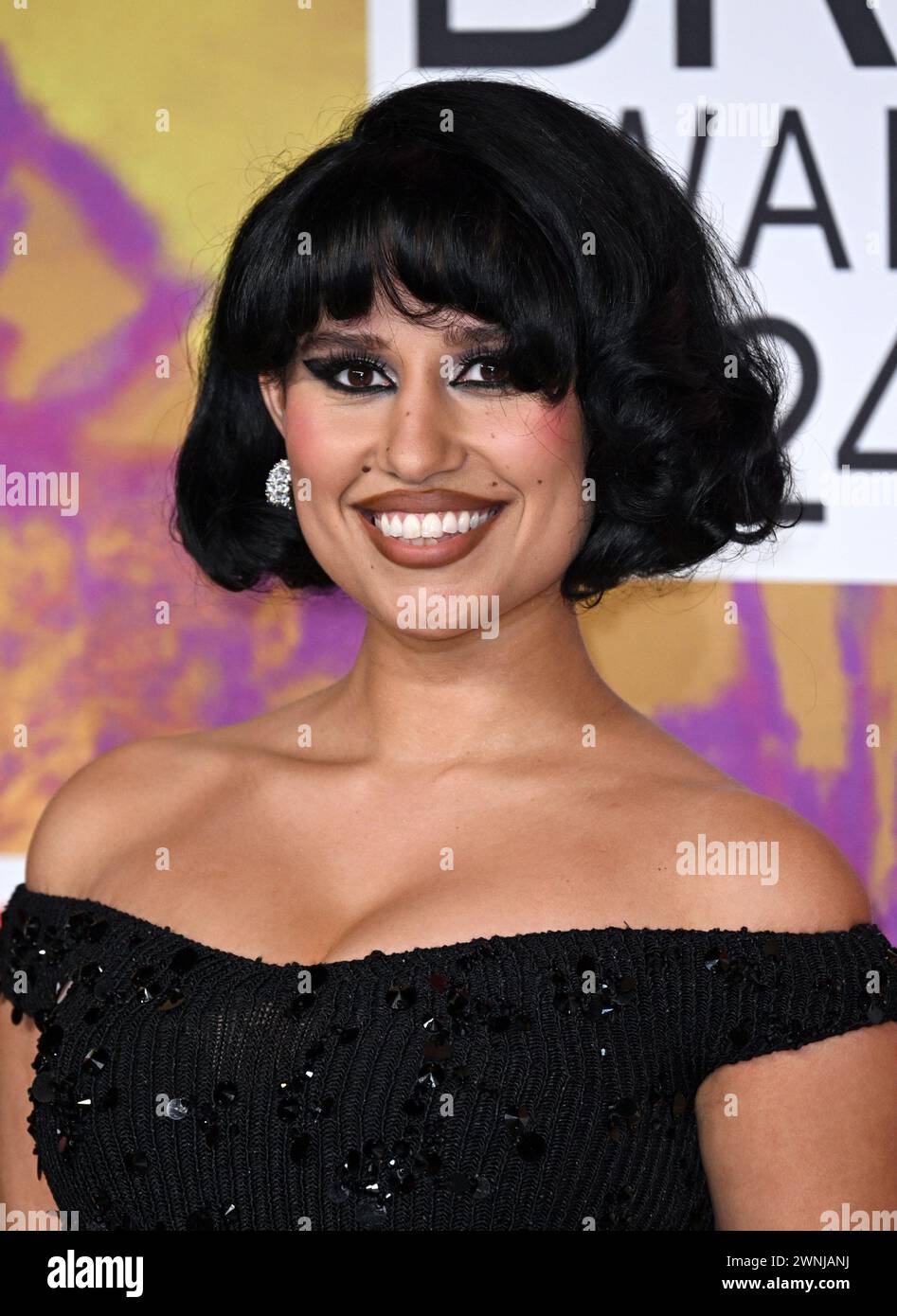London, UK. March 2nd, 2024. EDITORIAL USE ONLY Raye arriving at The ...