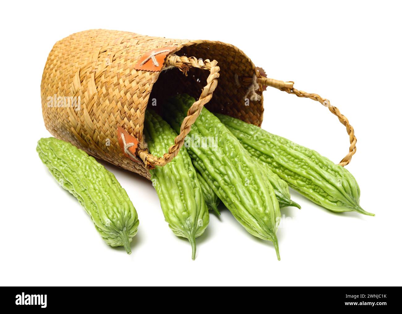 Bitter melon , Bitter gourd on white background Stock Photo - Alamy