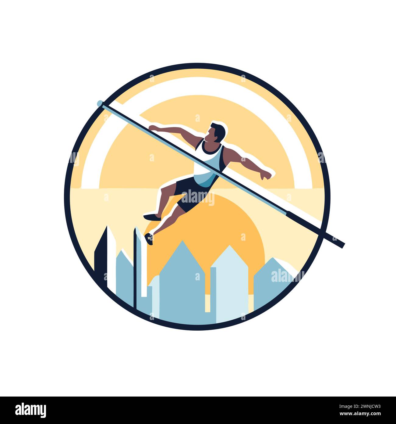 Hurdle jumping competition Cut Out Stock Images & Pictures - Alamy