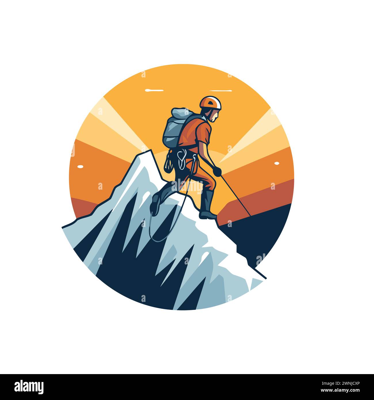 Climber on top Stock Vector Images - Alamy