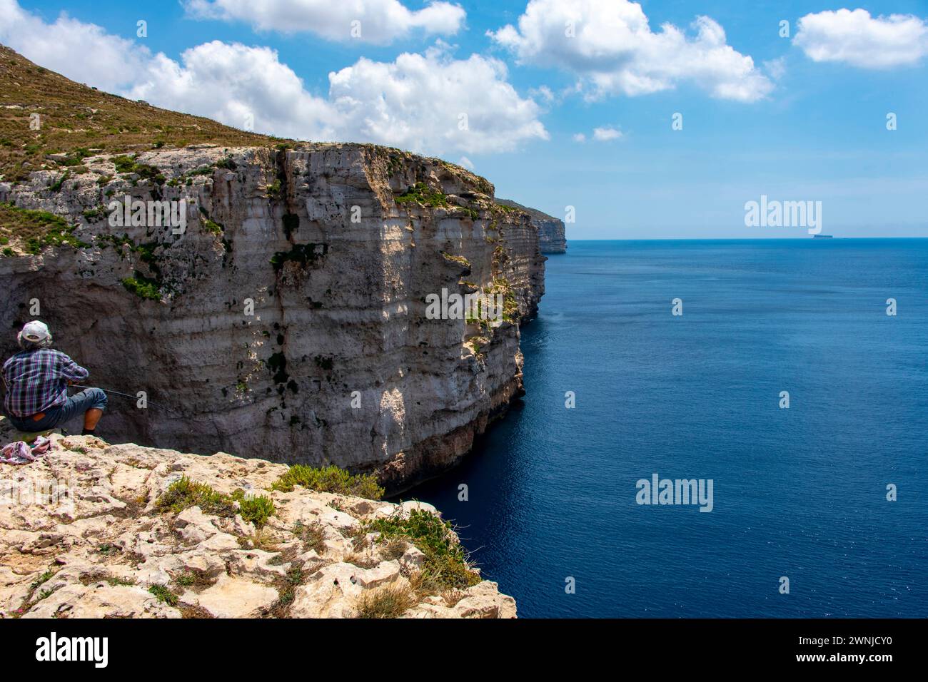 Limestone Dingli Cliffs - Malta Stock Photo - Alamy