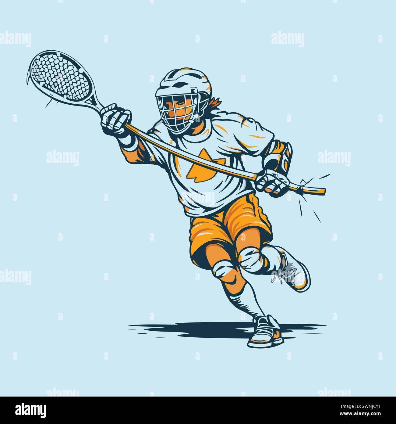 Lacrosse player Stock Vector Images - Alamy