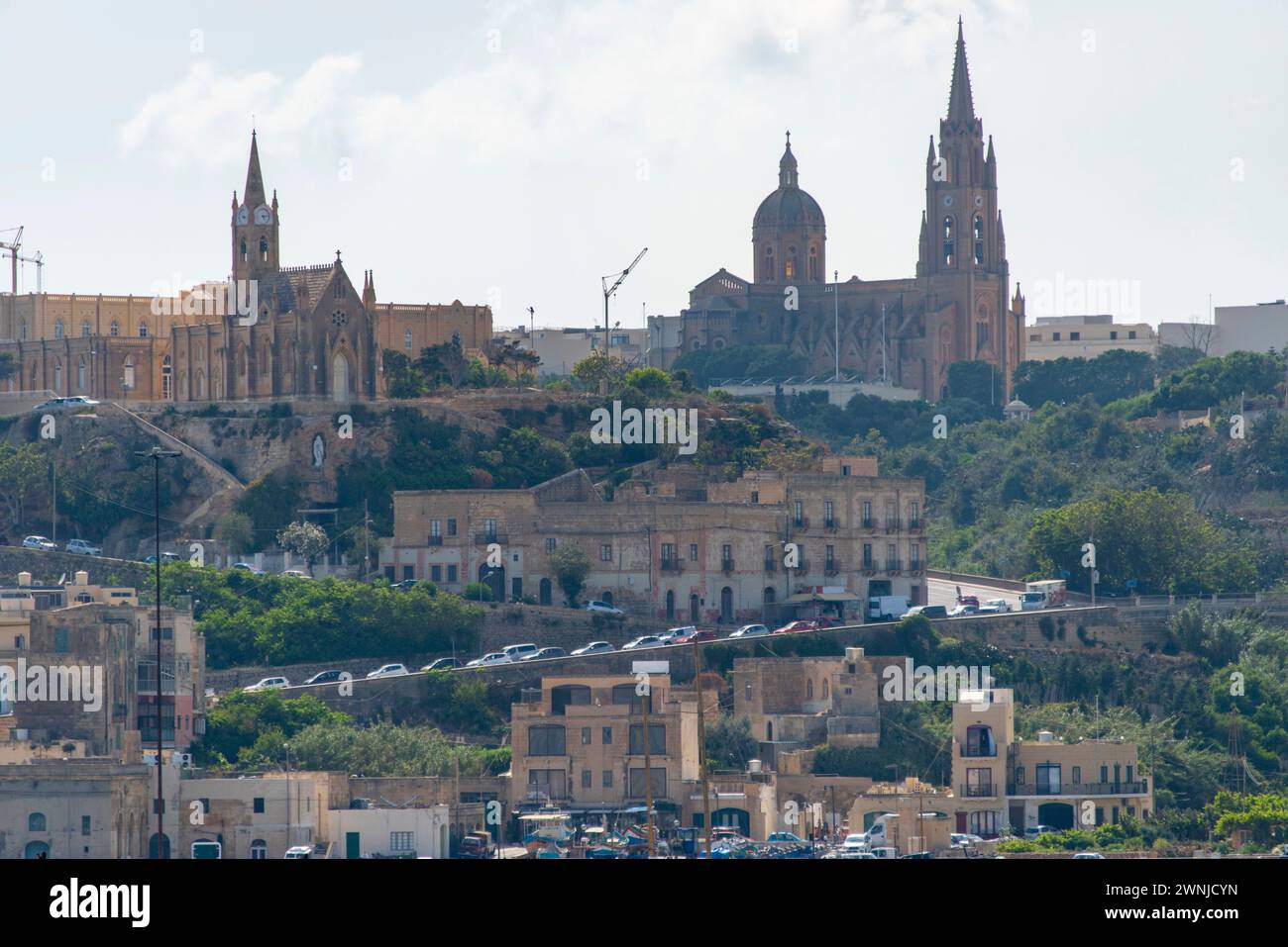 Town of Ghajnsielem on Gozo Island - Malta Stock Photo - Alamy