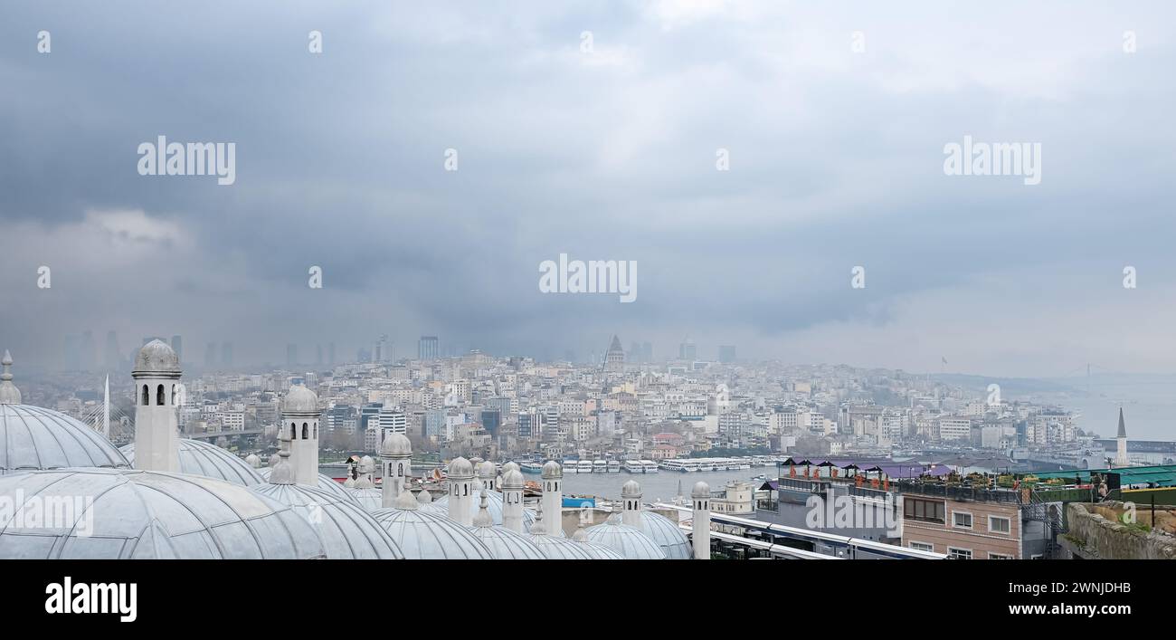 View of Istanbul. Dome of mosque in Istanbul Turkey. Muslim mosque at ...