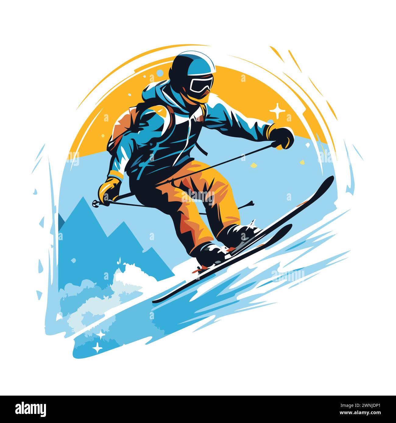 Flat piste Stock Vector Images - Alamy
