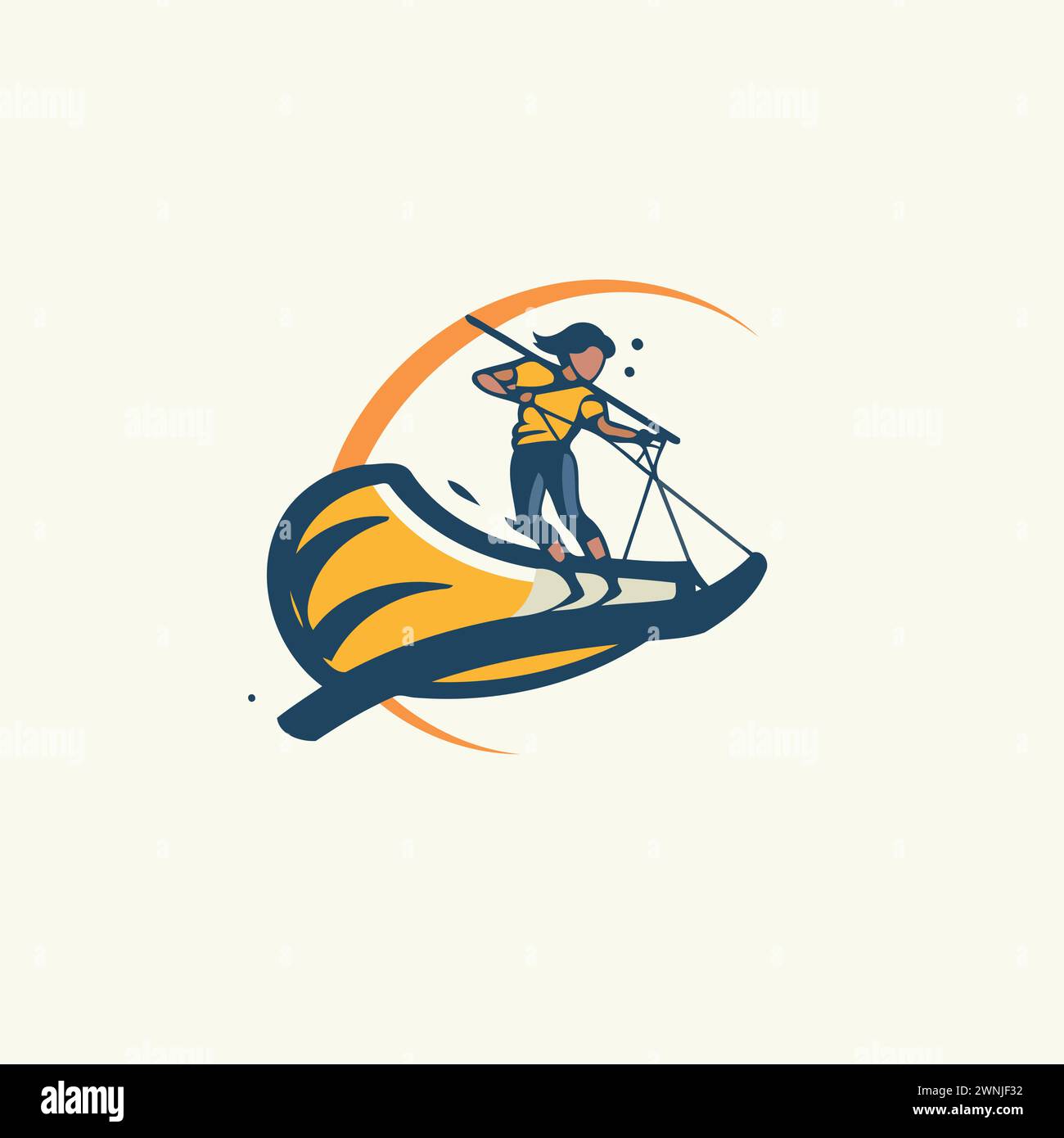 Windsurfing logo hi-res stock photography and images - Alamy