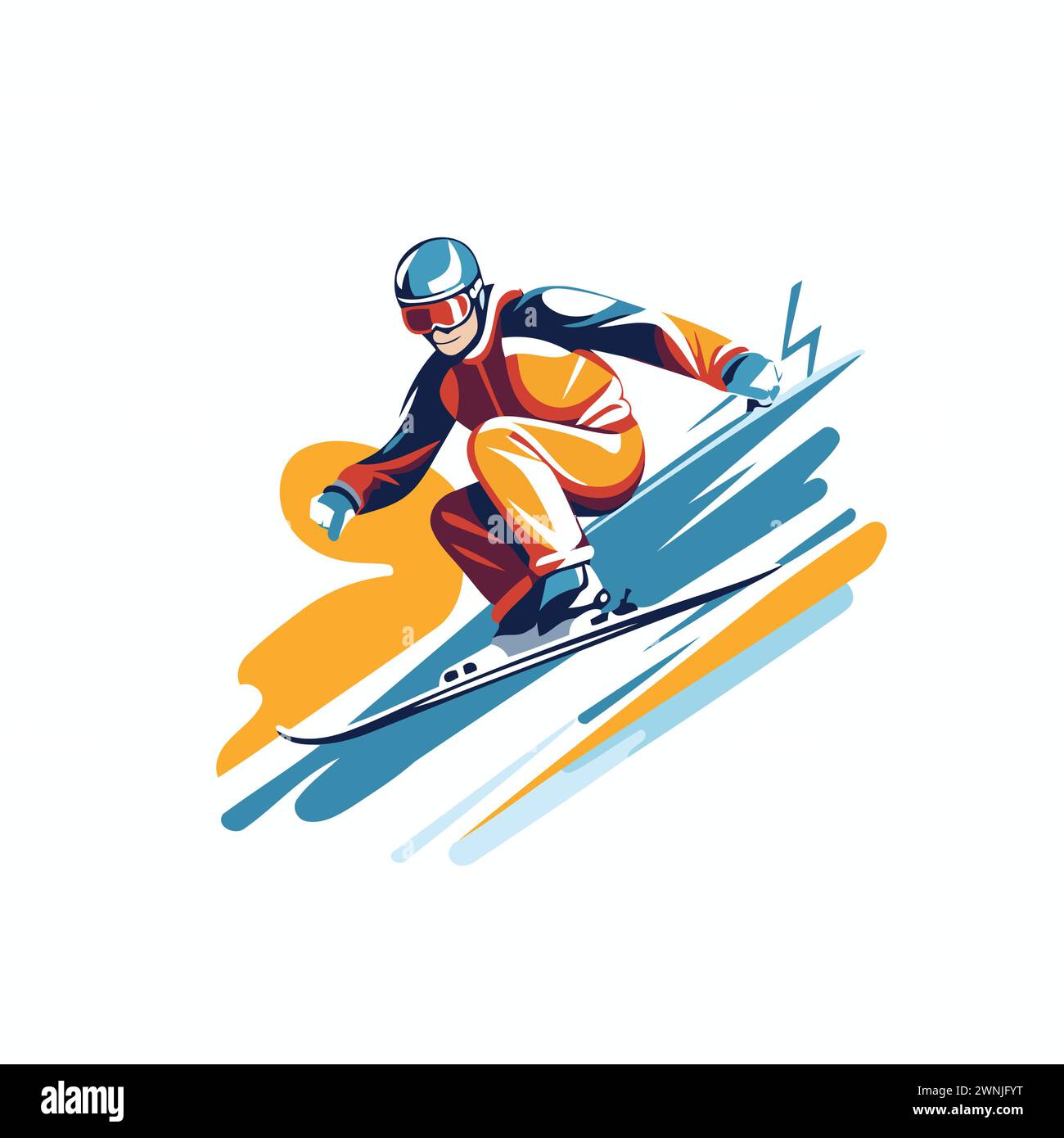 Freestyle skiing Stock Vector Images - Alamy