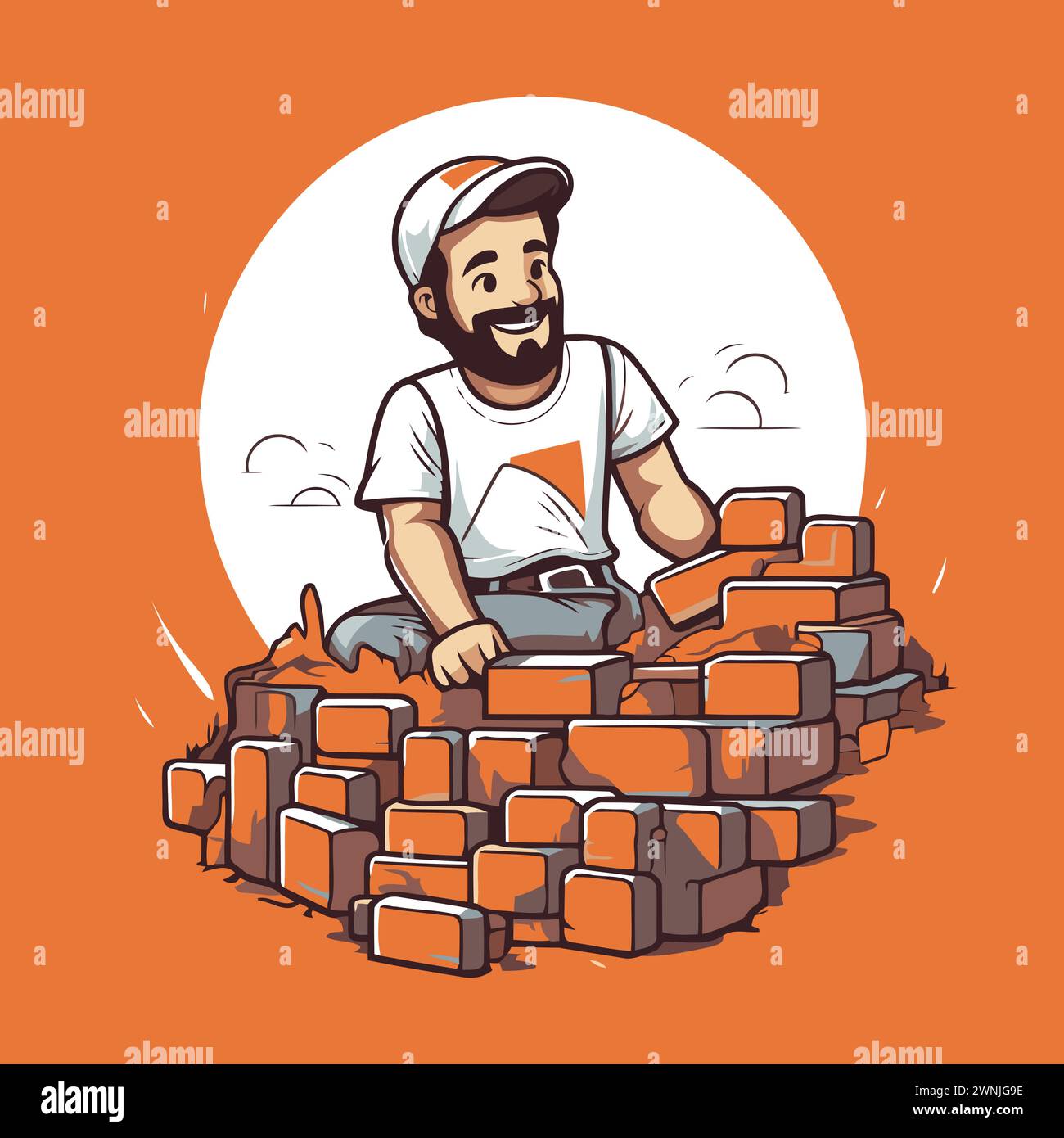 Brickwork buildings Stock Vector Images - Alamy