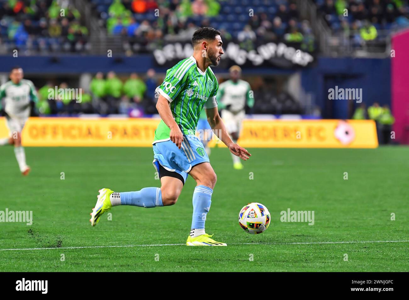 March 02, 2024: Seattle Sounders midfielder Cristian Roldan (7) during ...