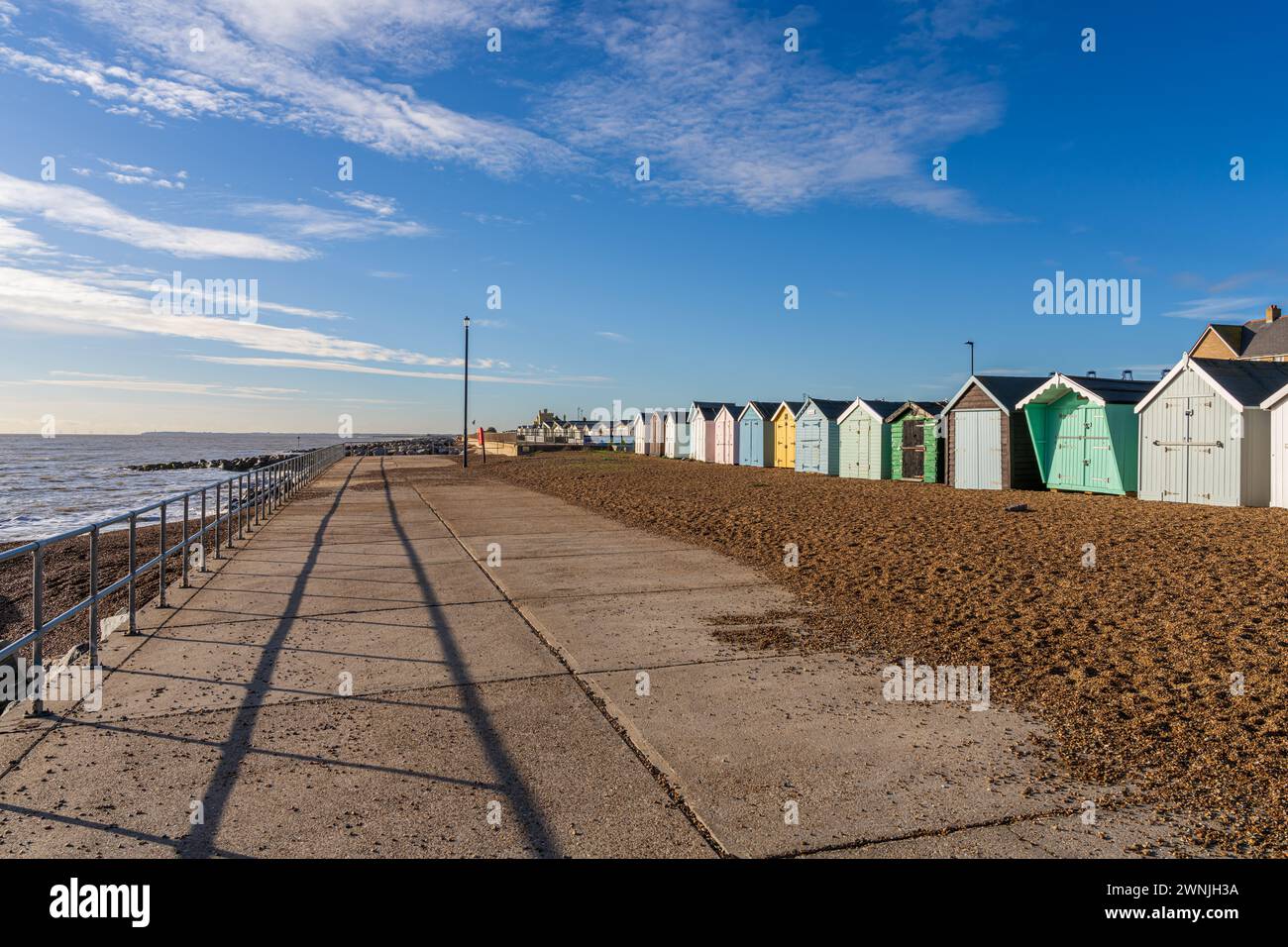 Felixstowe, Suffolk, England, UK - November 22, 2022: View of the Beach ...