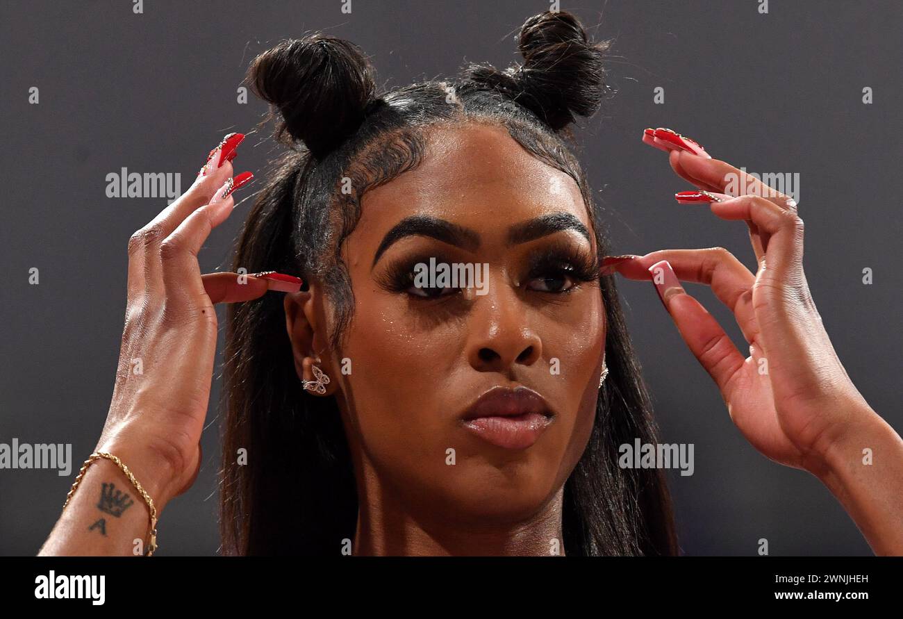 Glasgow, Britain. 2nd Mar, 2024. Alexis Holmes of the United States ...