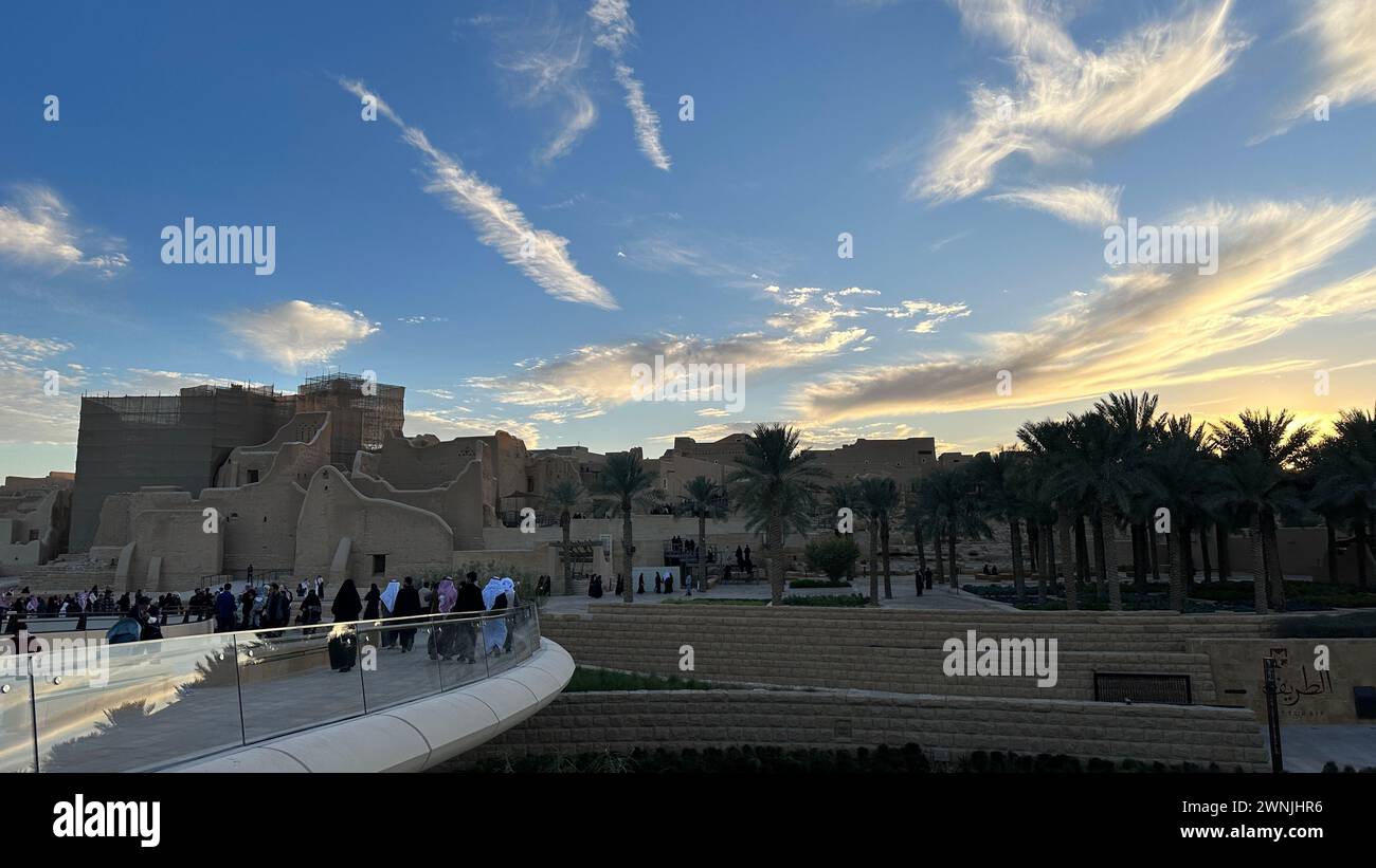 Riyadh Saudi Arabia FEB 2 2024: Al Diriyah old capital . Diriyah ruins ...