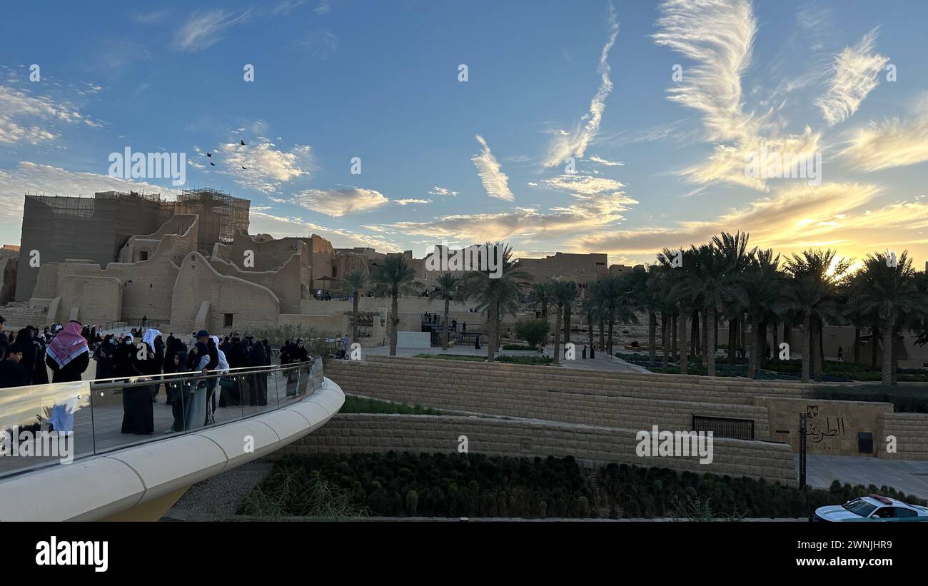 Riyadh Saudi Arabia FEB 2 2024: Al Diriyah old capital . Diriyah ruins ...