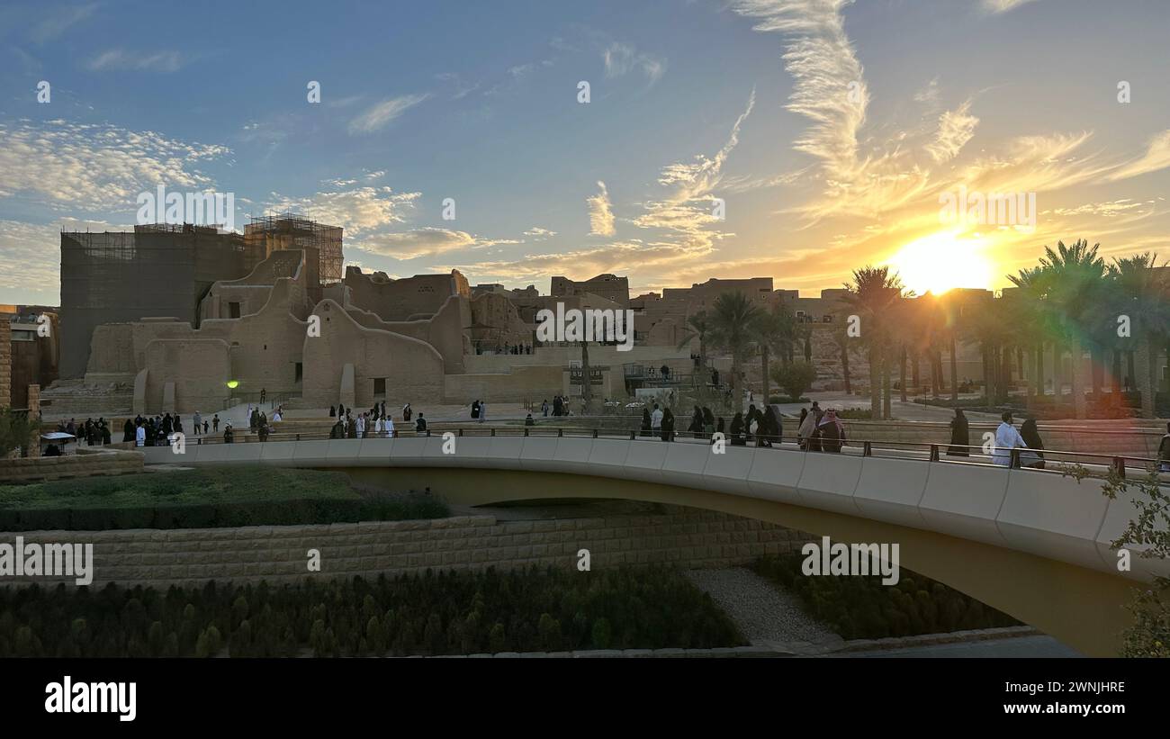 Riyadh Saudi Arabia FEB 2 2024: Al Diriyah old capital . Diriyah ruins ...