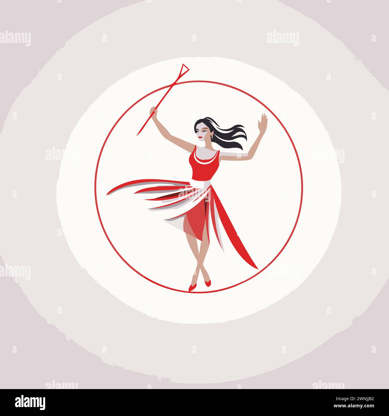 Flamenco red dancer Stock Vector Images - Alamy