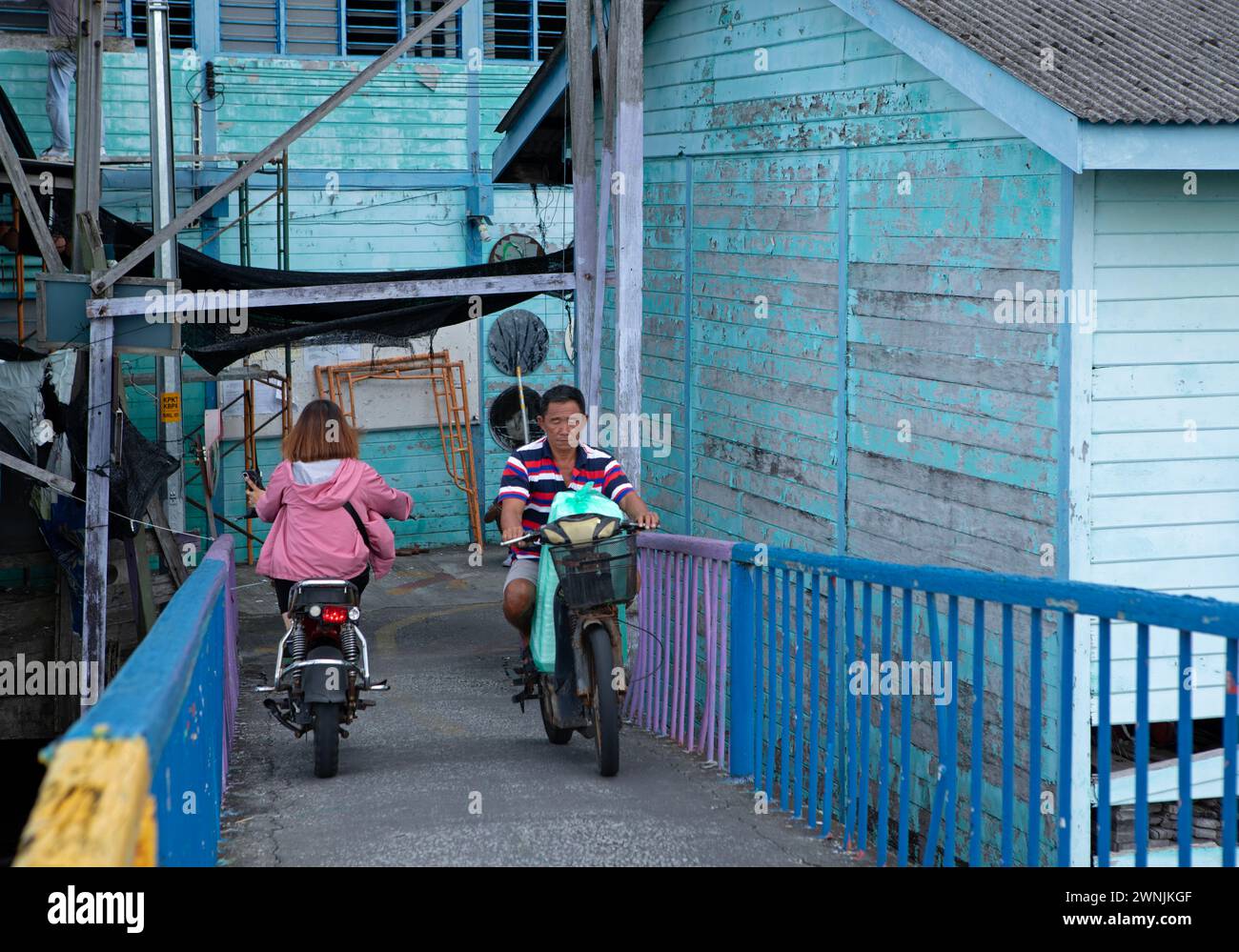 Pulau Ketam Crab Island fisherman Village Malaysia Stock Photo - Alamy