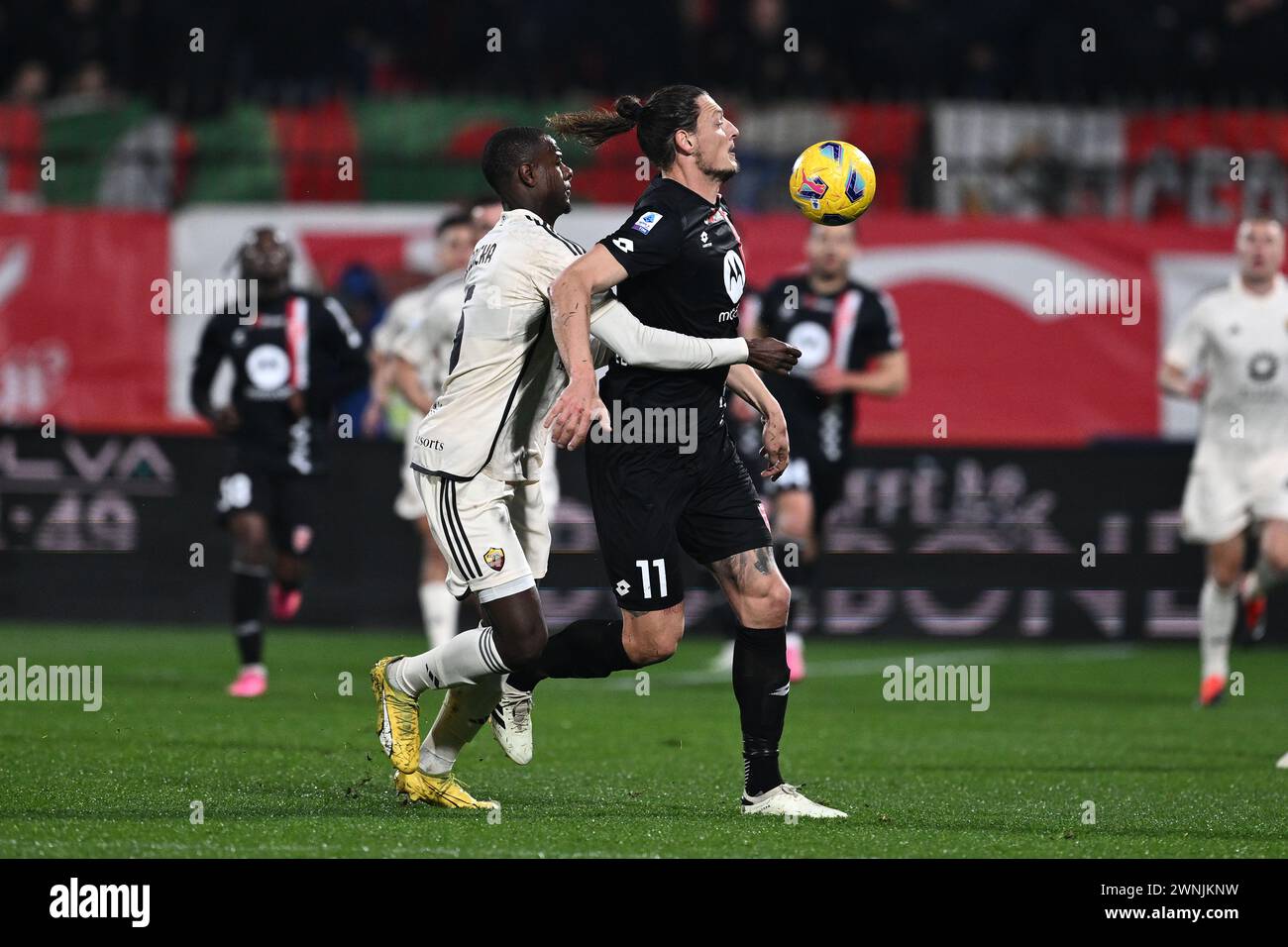 Milan Djuric (Monza)Evan N Dicka (Roma) during the Italian Serie A ...