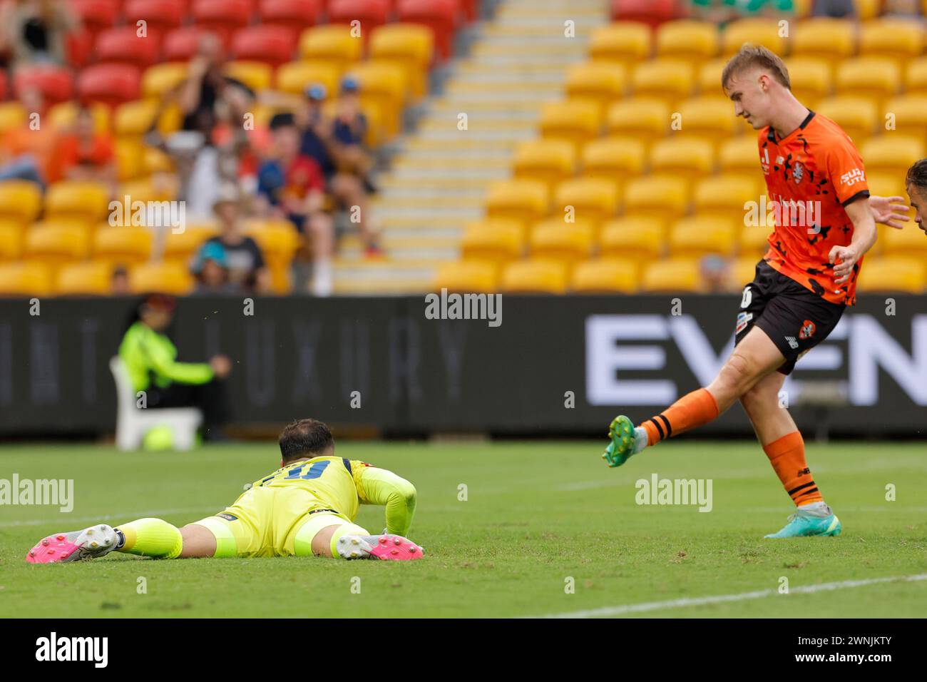 Brisbane, Australia, March 3rd 2024: Thomas Waddingham (16 Brisbane ...