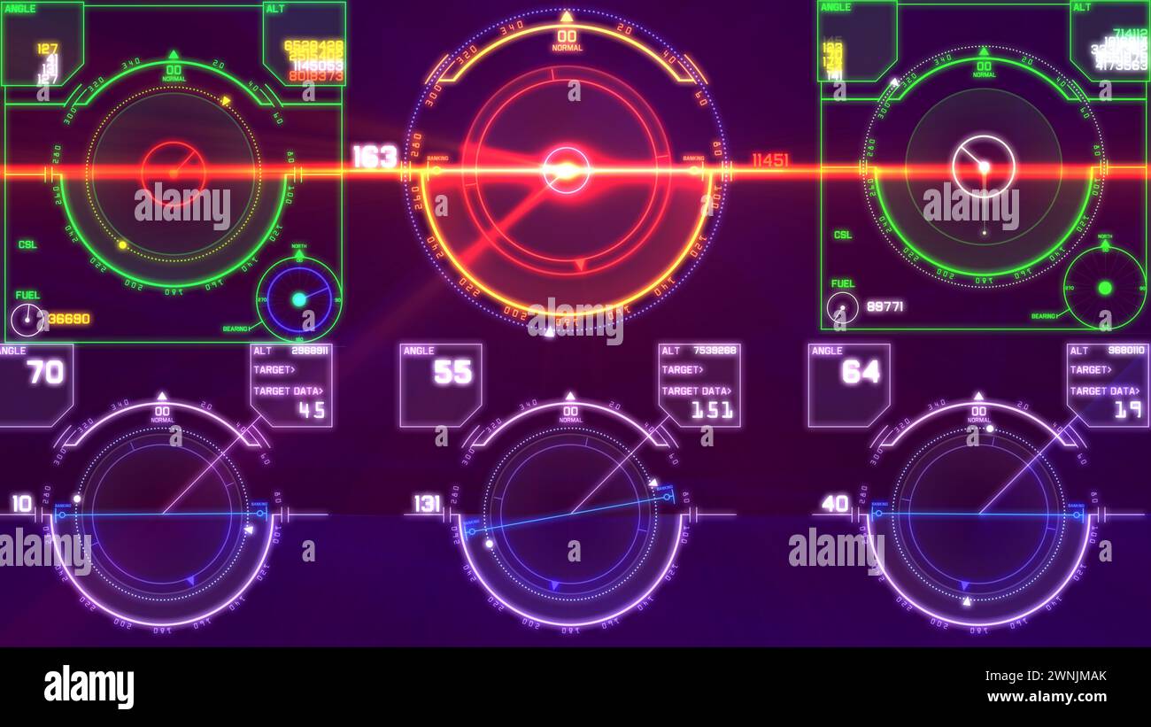flight control panel instrument navigation light illustration Stock ...
