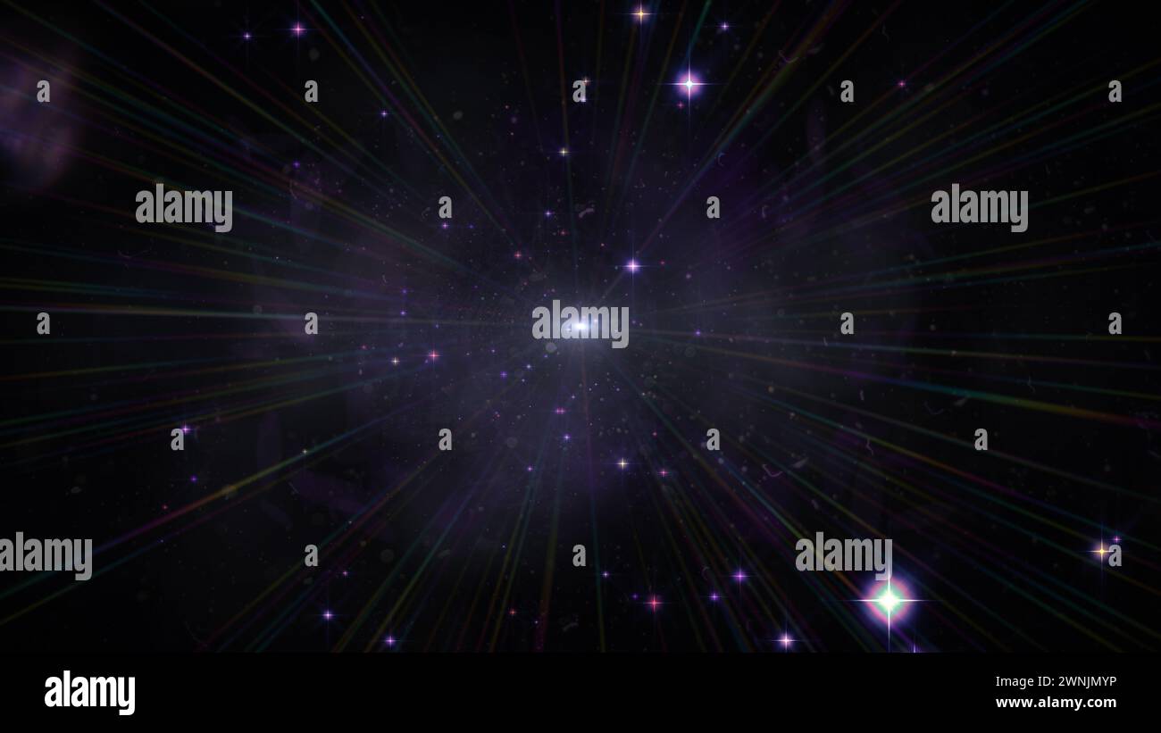 star explosion in space, star ray, 3d render illustration Stock Photo ...