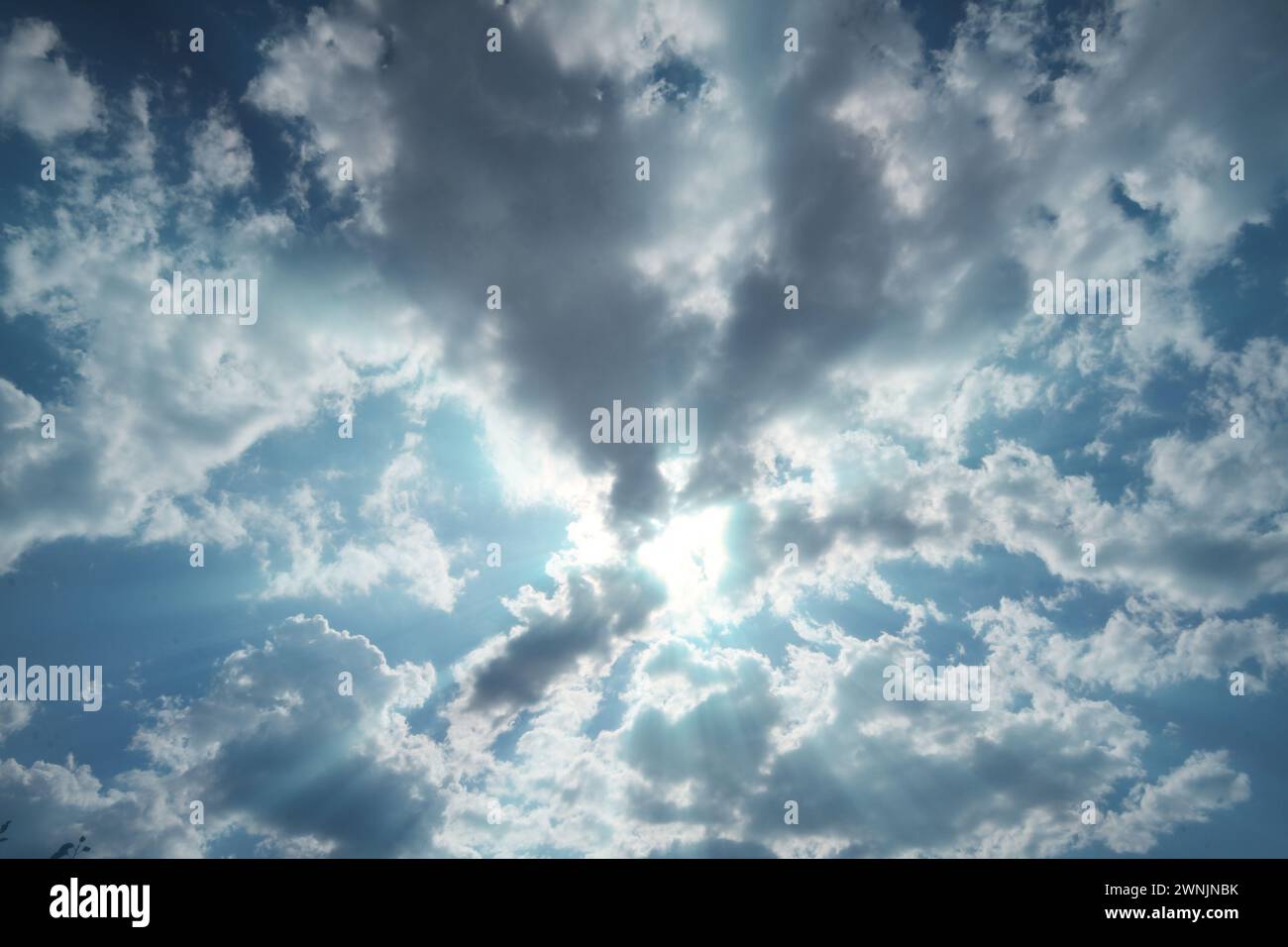 background clouds sun ray light shine beam Stock Photo - Alamy