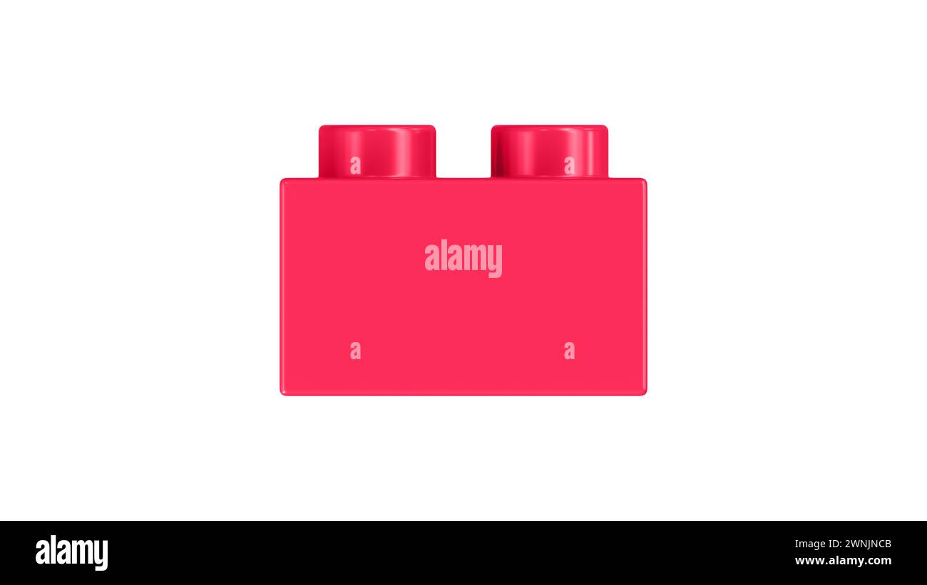 Magenta Pink Lego Block Isolated on a White Background. Close Up View ...