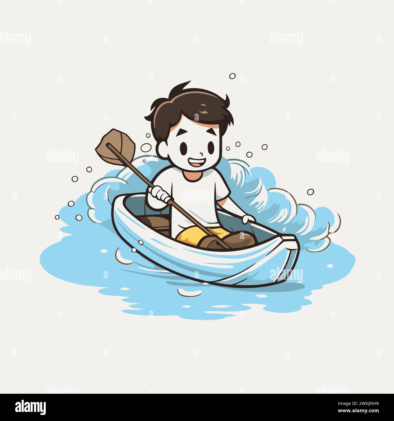 Boy rowing a boat hi-res stock photography and images - Alamy