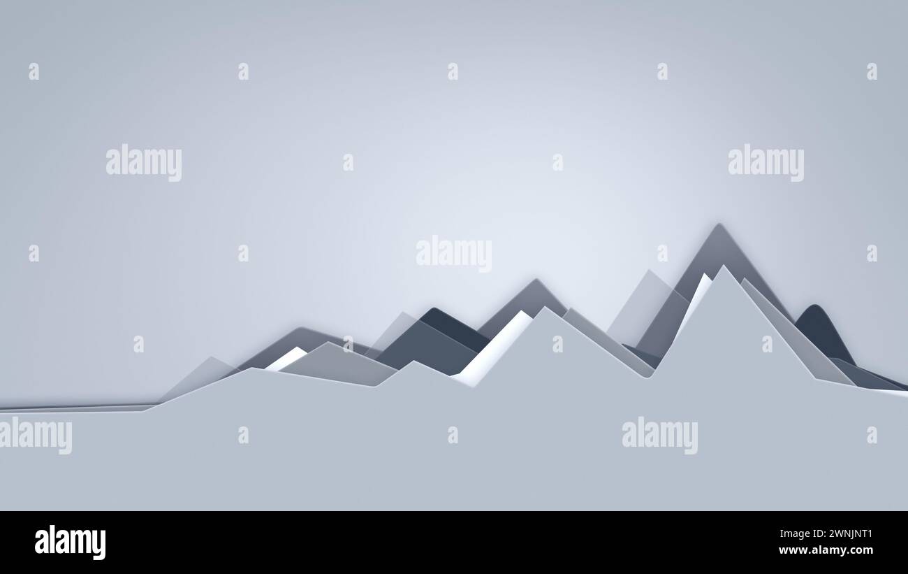 Abstract gray line charts on light gray background in black and white ...