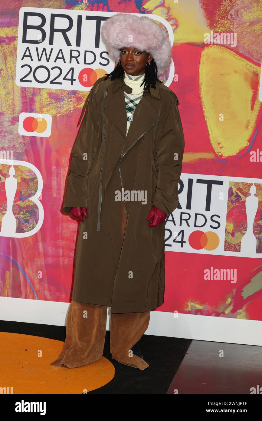 London, UK. 02nd Mar, 2024. Little Simz attends the BRIT Awards 2024 at ...
