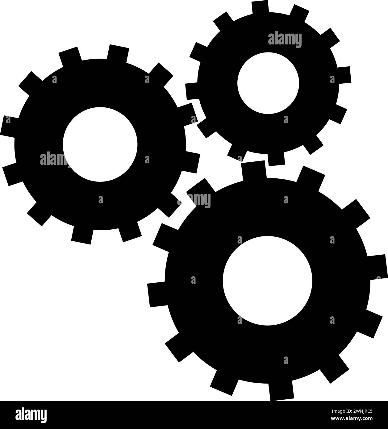 Gear Machine Icon in Flat Style Stock Vector Image & Art - Alamy