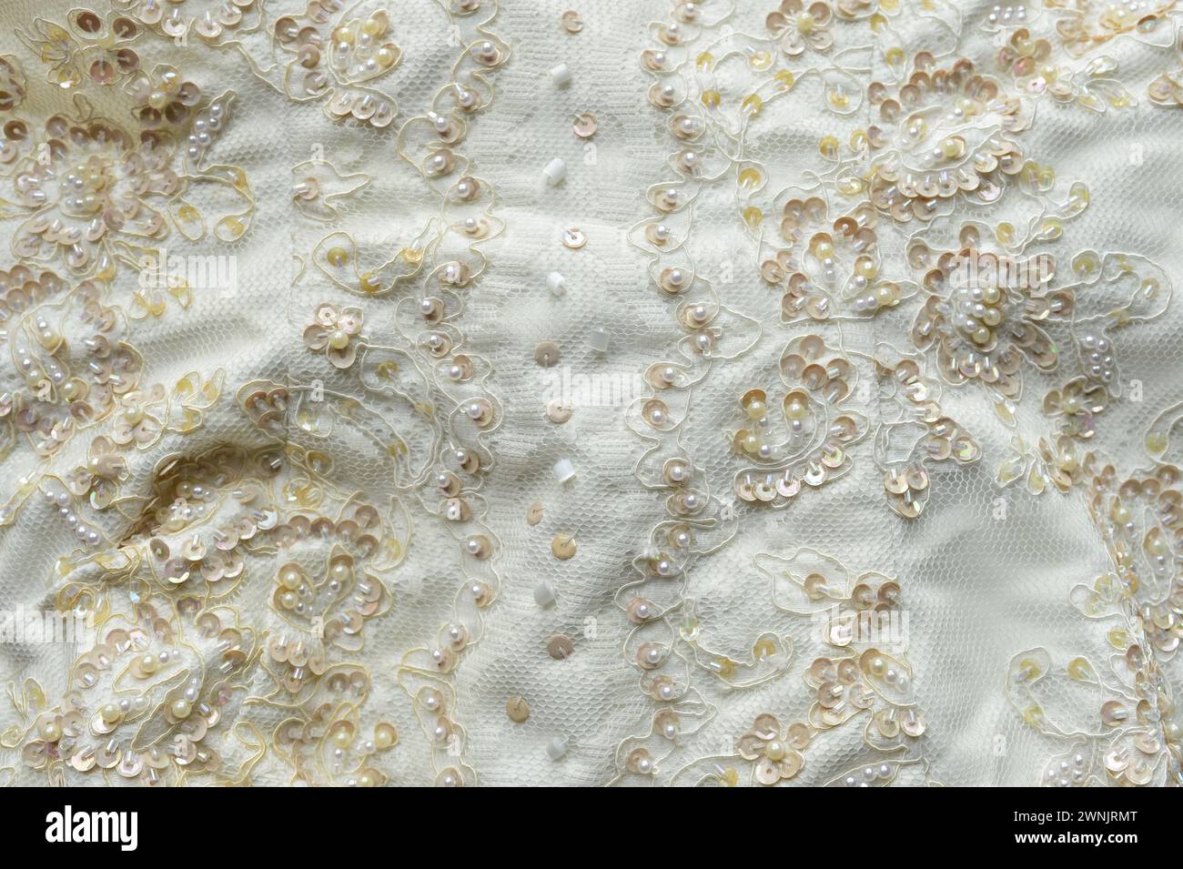 Textile embroidery wedding background Stock Photo - Alamy