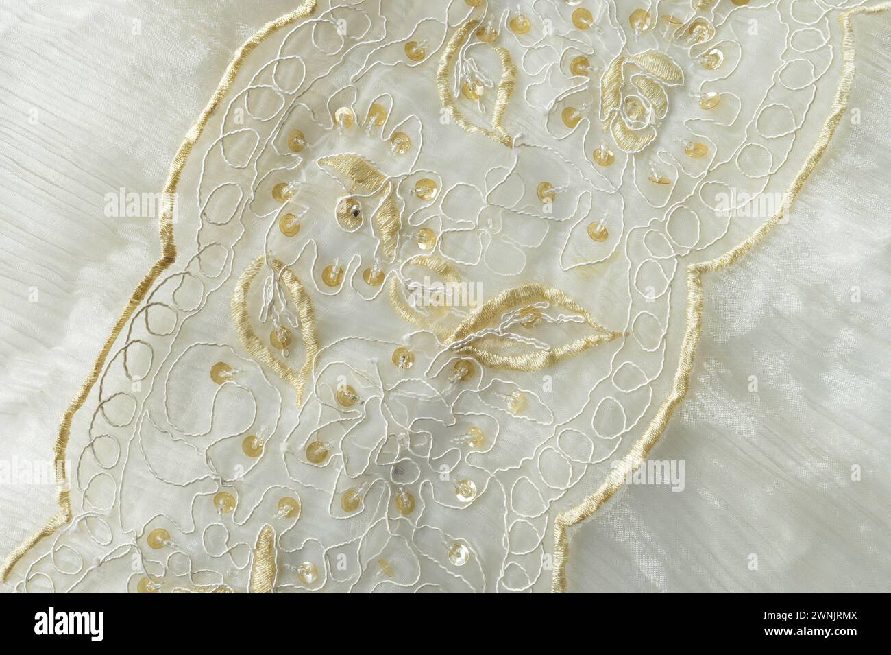 Textile embroidery wedding background Stock Photo - Alamy