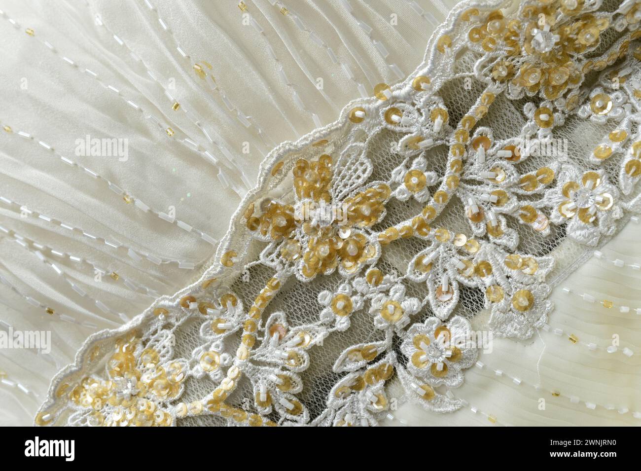 Textile embroidery wedding background Stock Photo - Alamy
