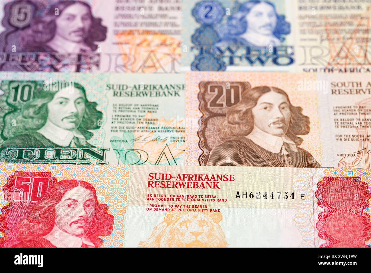 Old South African money - rand a business background Stock Photo - Alamy