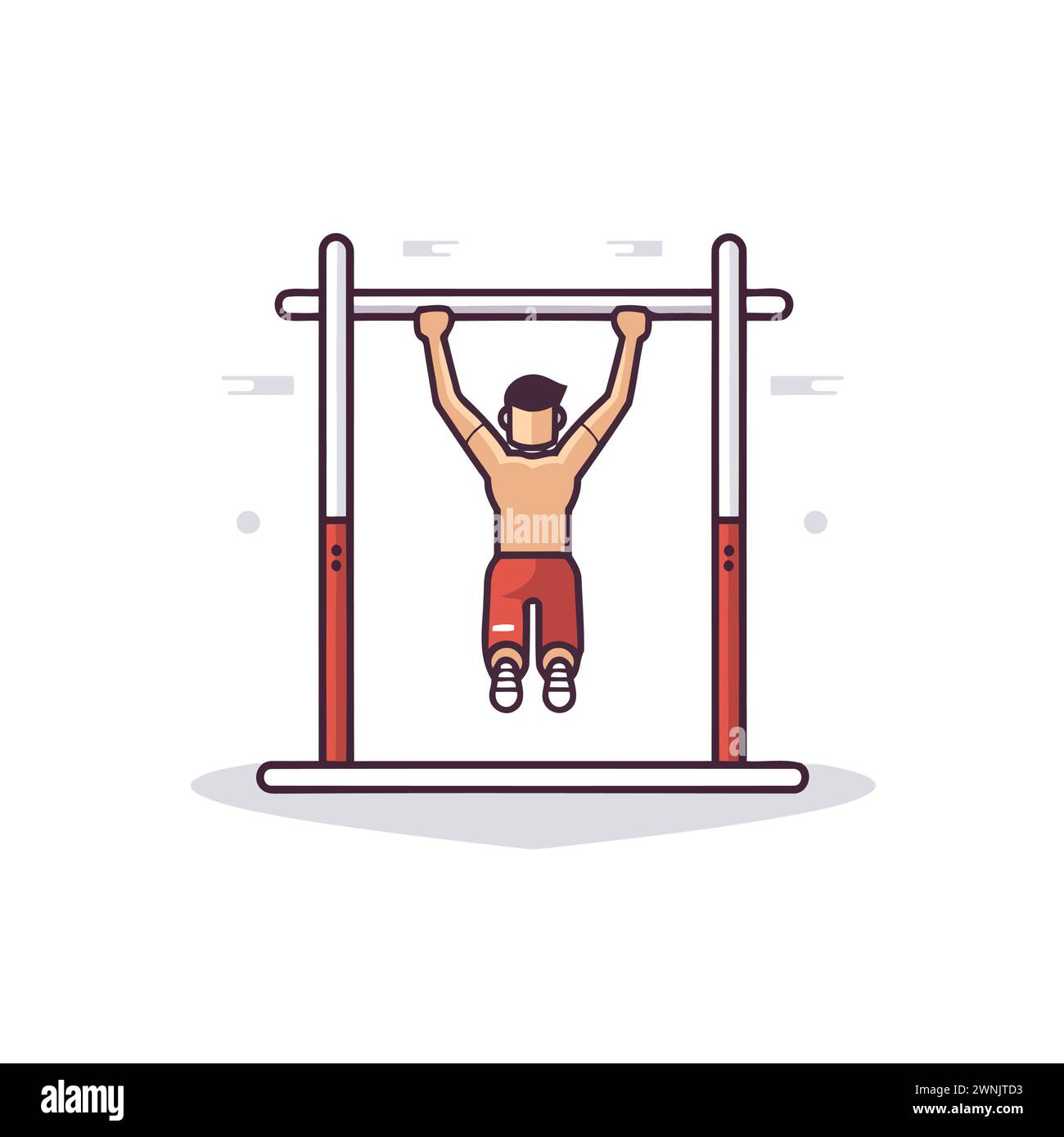 Doing pull ups vector hi-res stock photography and images - Alamy