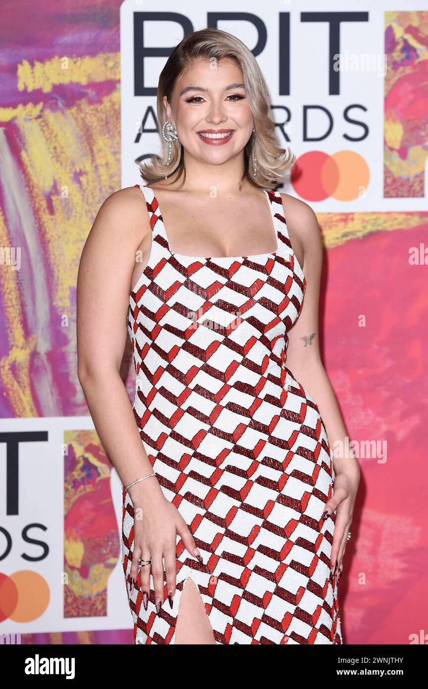 Caity Baser bei der Verleihung der 44. BRIT Awards 2023 in der O2 Arena ...