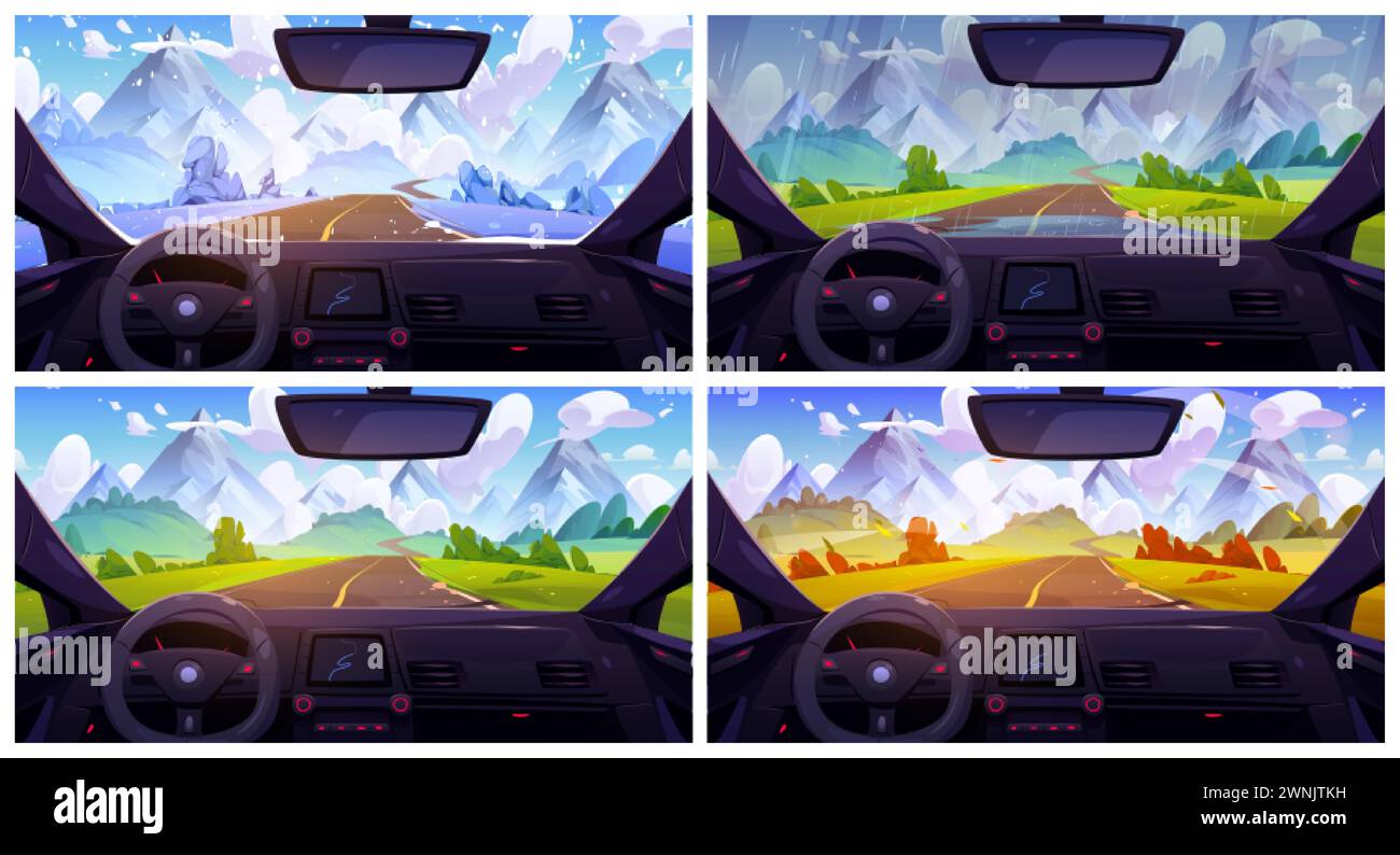 View through car window mountain Cut Out Stock Images & Pictures - Alamy