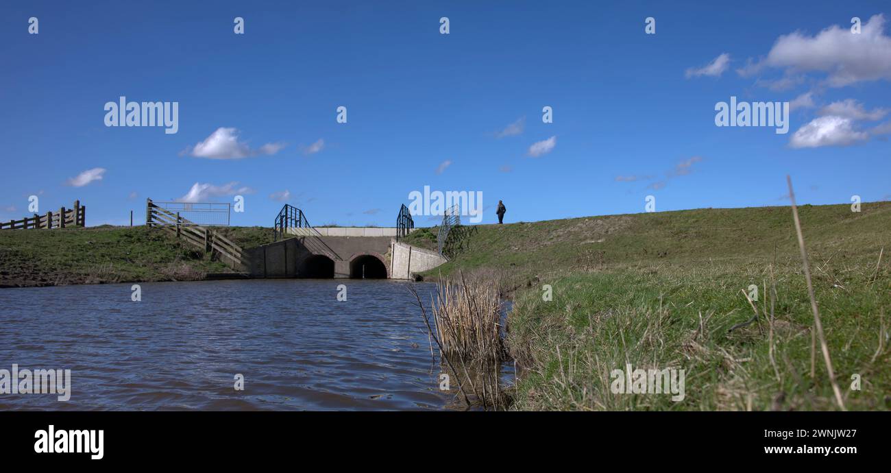 Old drainage sluice, recently restored Stock Photo - Alamy