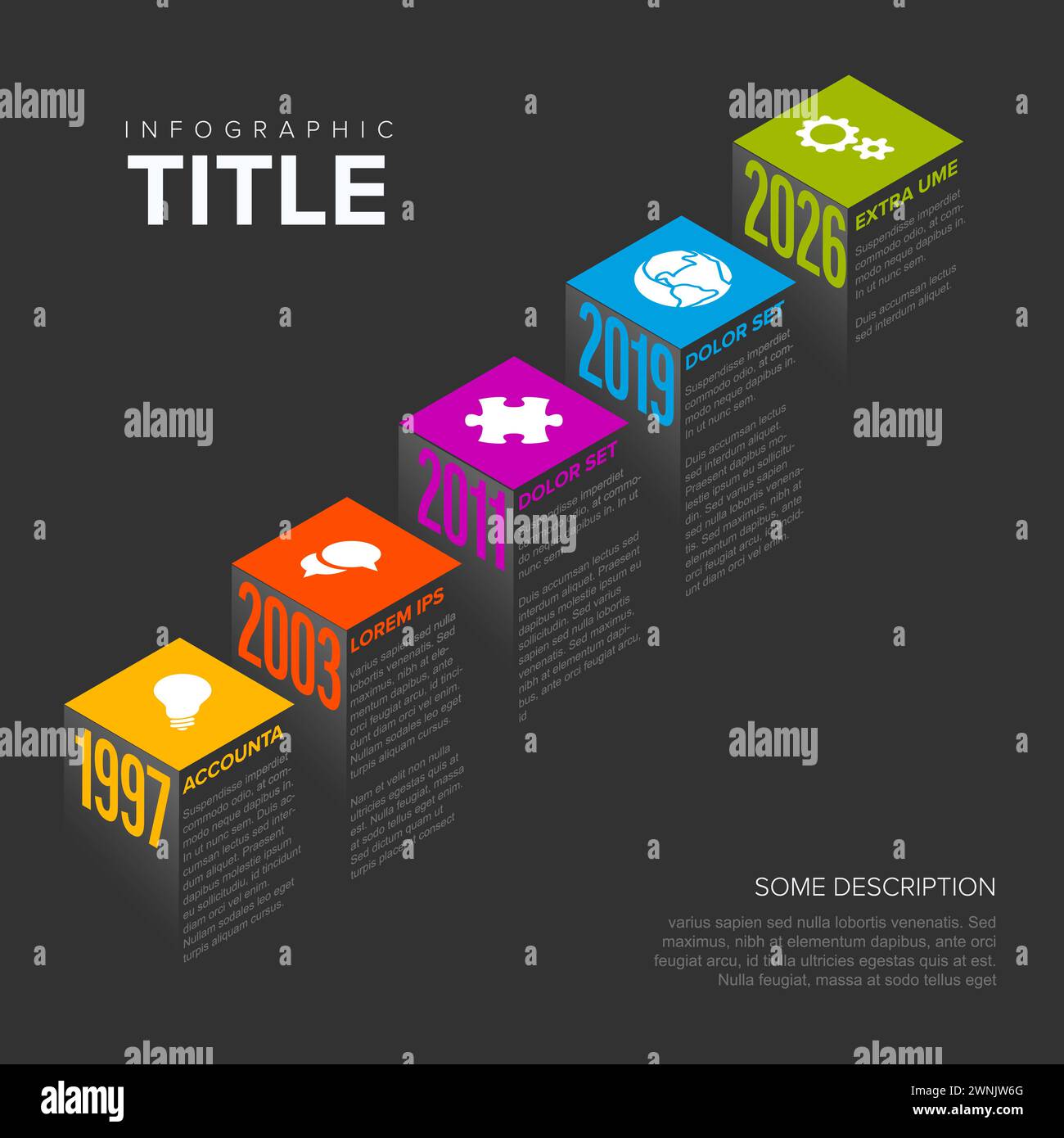 Vector Infographic steps diagram template for workflow, business schema ...