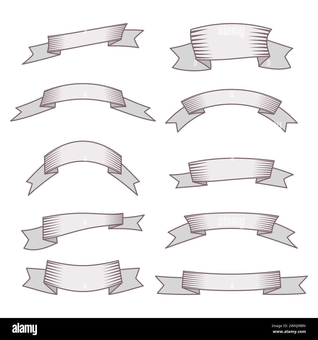 Set of ten ribbons and banners for web design. Great design element ...