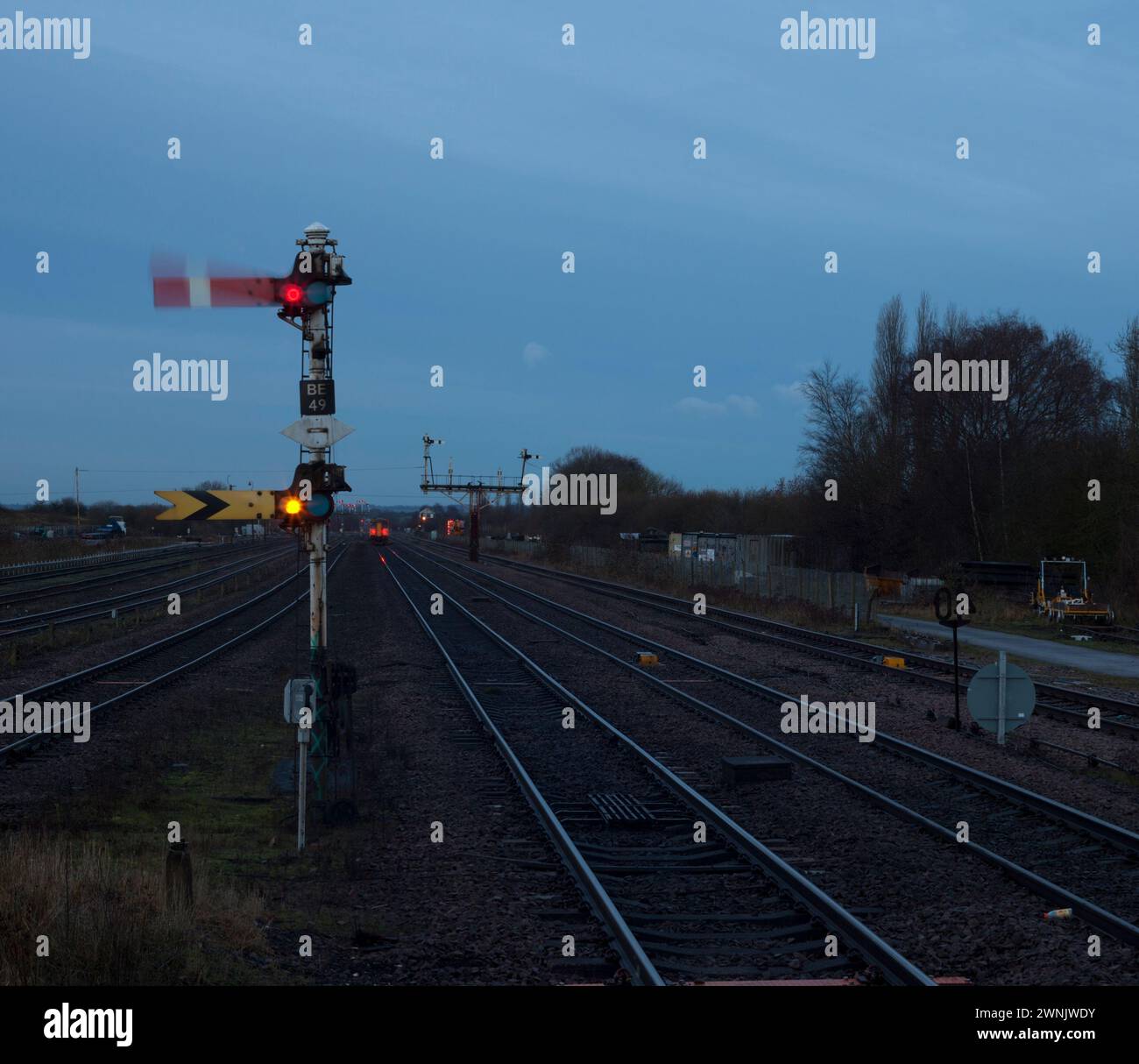 Mechanical railway signal at Barnetby, Lincolnshire, UK Stock Photo - Alamy