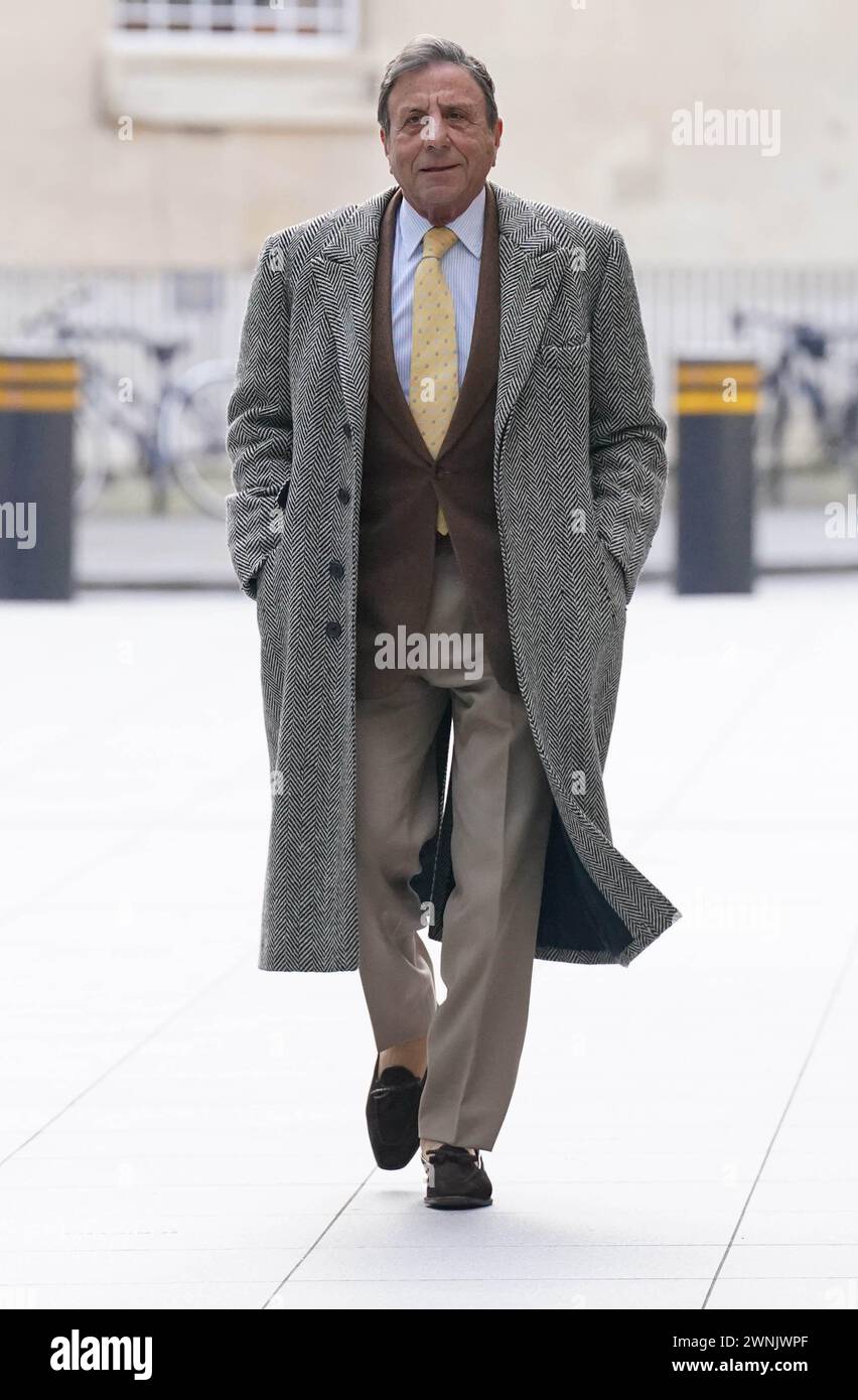 Sir Rocco Forte arrives at BBC Broadcasting House in London, to appear ...