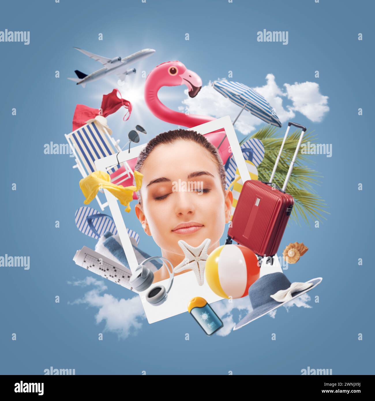 Dreaming photo collage hi-res stock photography and images - Alamy