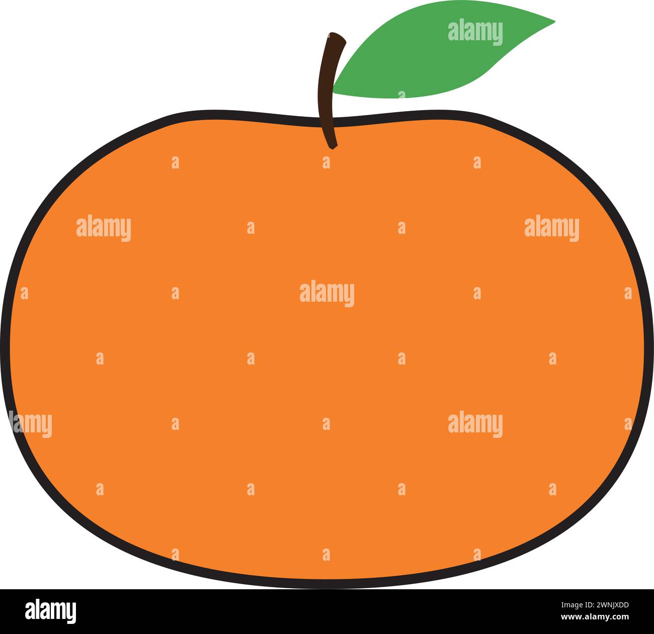 Colored tangerine fruit icon Vector Stock Vector Image & Art - Alamy