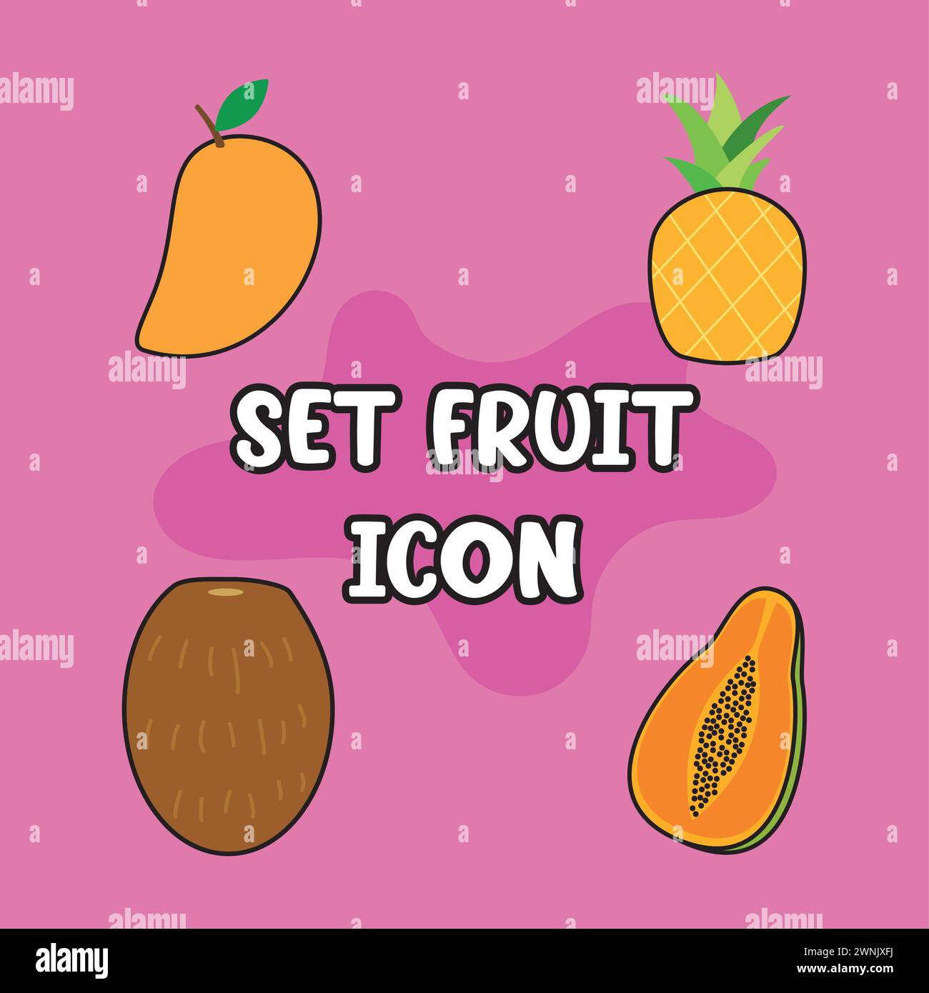 Set of fruit icons Vector Stock Vector Image & Art - Alamy