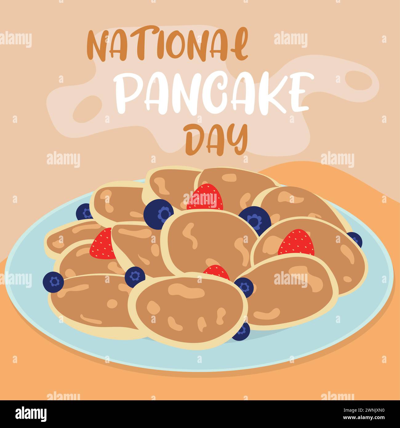 National pancake day background Vector Stock Vector Image & Art - Alamy