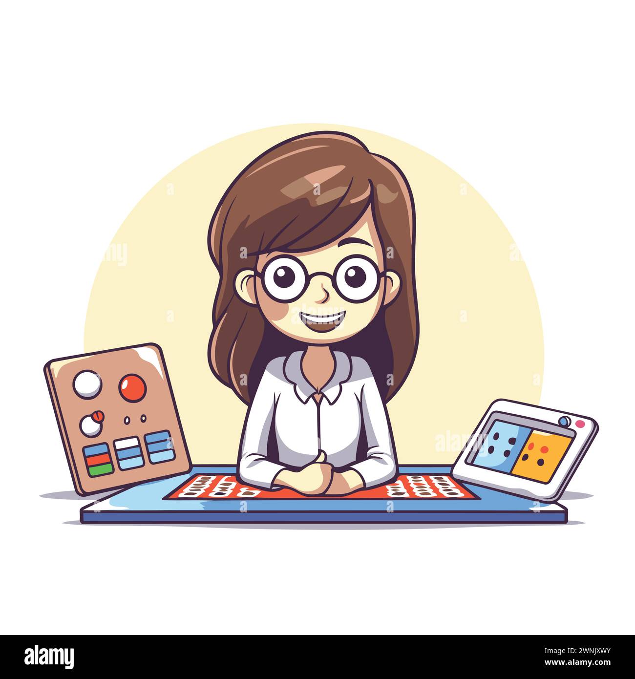 Teenager playing computer games Stock Vector Images - Alamy