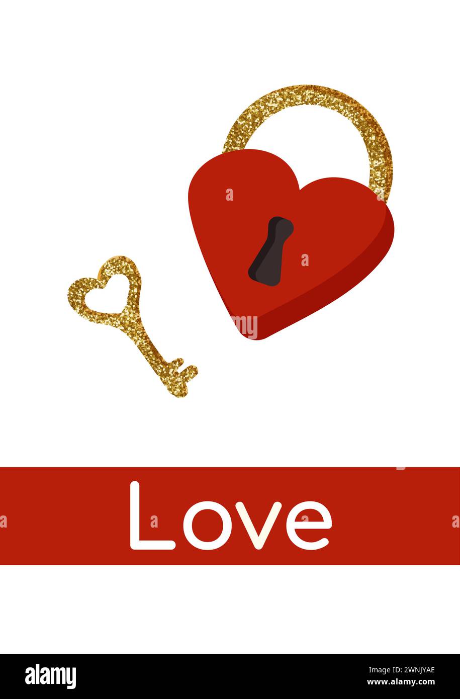 Lock and key heart Cut Out Stock Images & Pictures - Alamy