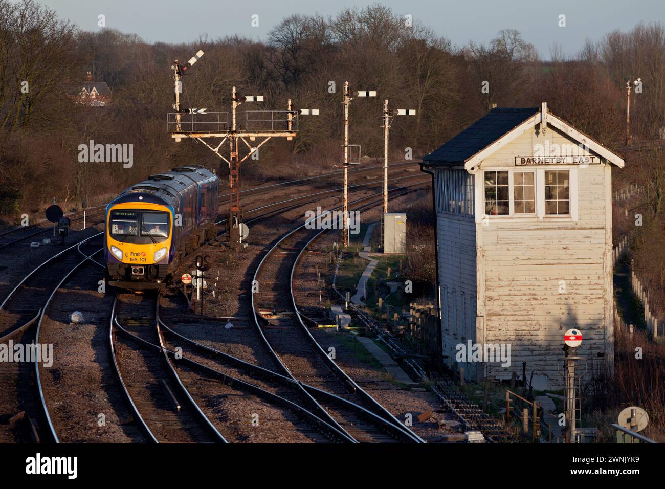 First Transpennine Express Siemns Desiro class 185 train 185101 passing ...